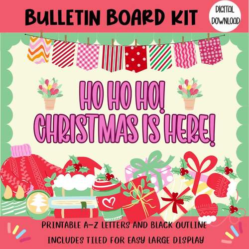 Ho Ho Ho! Christmas Bulletin Board Set | Cute Classroom Display for Kids