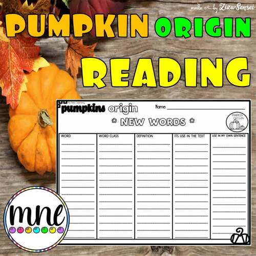 Pumpkin Close Reading Informational Text Reading Comprehension Pack