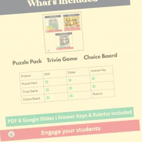 HSS 5.3.6 Influential Leaders Bundle- Puzzles, Trivia, PBL CB | TPT