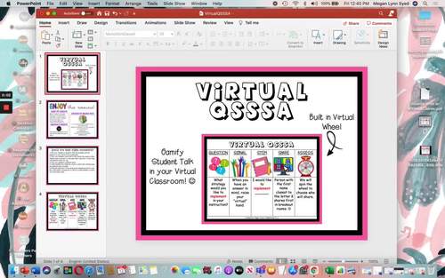 Virtual QSSSA Template (Editable!) by Enlightening ELLs | TPT