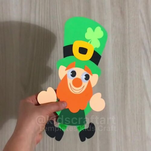 St Patrick’s Day Happy Leprechaun Craft Lucky Clover Patricks crafts ...