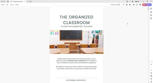 Classroom Organization: A Guide for Elementary Teachers by Bonnie Hintenach