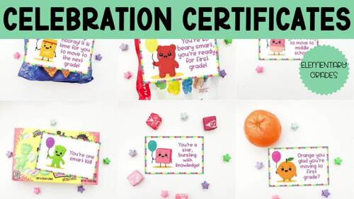 End of the Year Celebration Certificates | Graduation Certificate ...