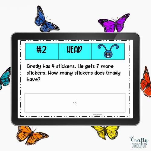 Digital Adding and Subtracting Word Problems by Crafty Curriculum