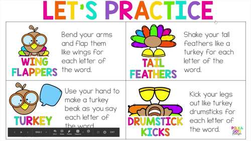Thanksgiving Spelling for any list | No Prep Digital Movement Activities