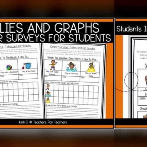 Student Surveys to Practice Tally Marks Bar Graphs and True Statements ...