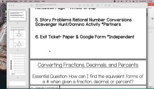 6.4G Convert Fraction, Decimal, And Percents Notes & Activities | TPT