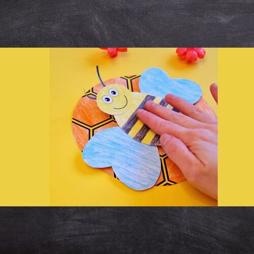 Make a Honey Bee on a Bee Hive - Insect Craft with 3D Effect - BW & Color