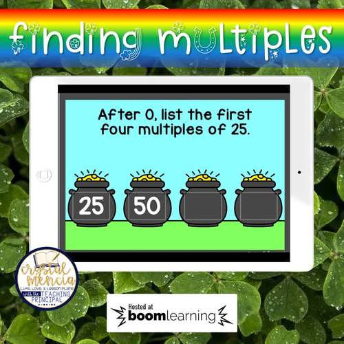 St. Paddy 4OA4 Finding Multiples Themed Boom Cards™ | Digital Math Tasks