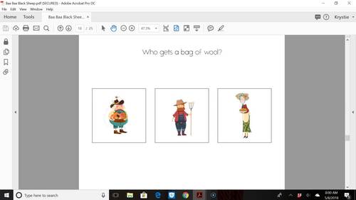 Baa Baa Black Sheep Emergent Readers Core Vocabulary AAC + Sequencing ...