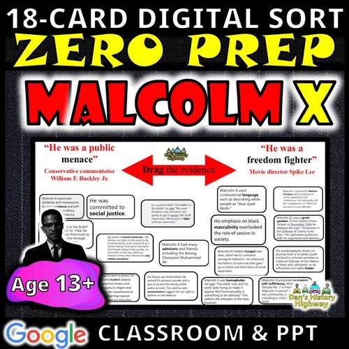 IGCSE History Malcolm X - Digital Civil Rights lesson - Grades 10-11