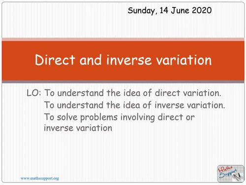 indirect variation ppt