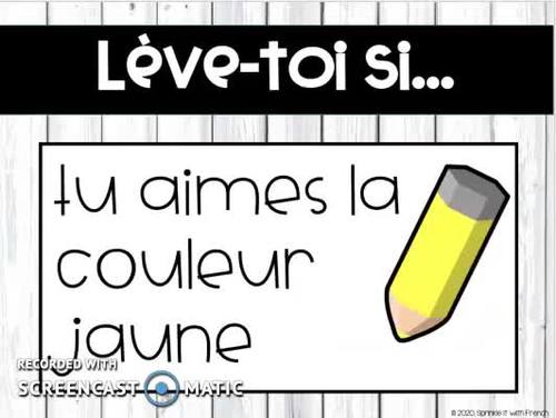 Lève-toi si... (French Digital Stand Up If...) by Sprinkle it with French