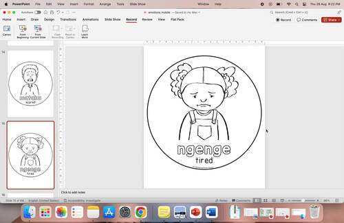 Emotions Te Reo Māori Mobile | Feelings Circle Language Activity