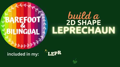 Leprechaun Shape Clipart | St Patricks Day Clipart | Build a 2D Shape