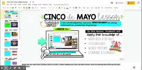 Cinco De Mayo digital lesson (for Google Slides™) by forkin4th | TpT