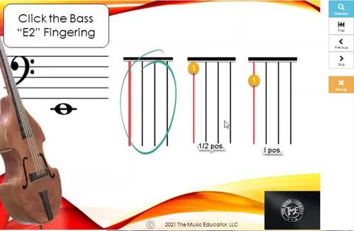 Bass Fingering Game - Level 4 by The Music Educator | TPT