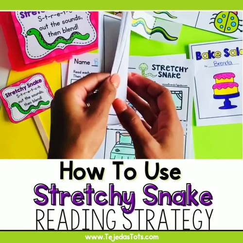 Reading Strategy: Stretchy Snake- PPT, centers, lesson plans & more! Up