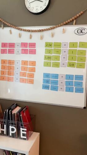 Classical Conversations MATH weeks 12-24 (all cycles) matching activity