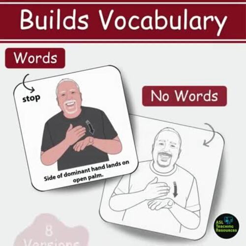 First Signs Flashcards Sign Language Early Education Visual Cards ASL ...