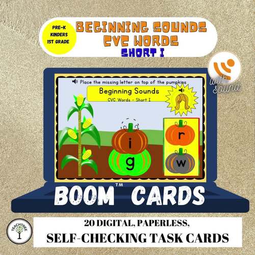 Phonics Games Beginning Sounds CVC Words - Short I by Teachtree | TPT