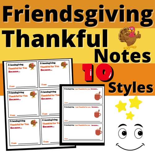 Friendsgiving Thanksgiving Bundle Thankful Notes and Craft Activity ...