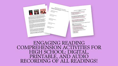 Banned Young Adult Books: Printable And Digital Reading Comprehension ...