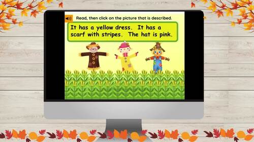 Adjectives Fall (Boom Cards with Audio) by Living and Loving Primary