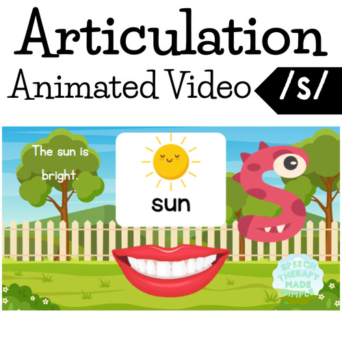 Articulation Video S Sound/ Speech Therapy/ At Home Speech Therapy