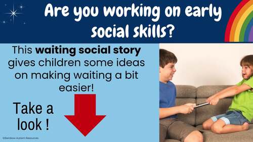Waiting Social Story Preschool K Autism Social Skills Teaching Waiting ...