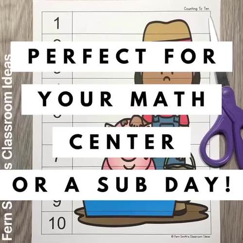 Number Puzzles | Numbers 1 - 20 | Counting On For Some Farm Fun | TPT