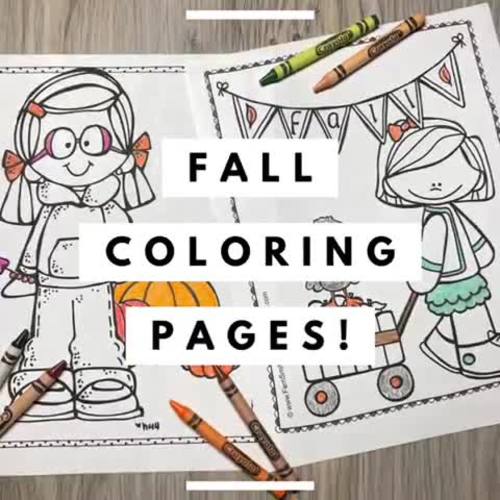 Fall Coloring Pages - 53 Pages of Fall Coloring Fun | TpT