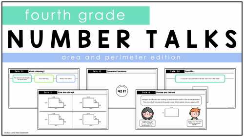 4th Grade Number Talks | Area and Perimeter Edition by Lone Star Classroom