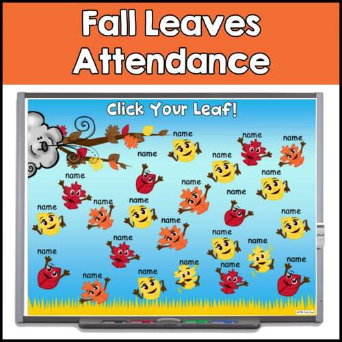 Fall Leaves Editable Digital Attendance PowerPoint Presentation by ...
