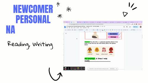 ESL ELL Newcomer Personal Narrative Writing BUNDLE UNIT Secondary