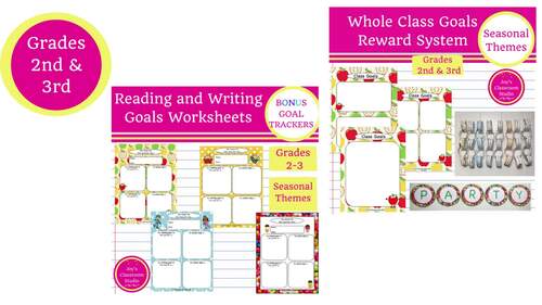 Reading Goal Setting | Writing Goal Setting | Reward System | TPT