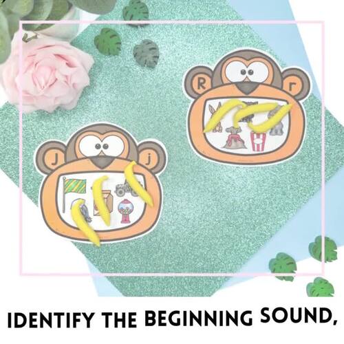 Feed the Monkey Initial Sounds Activity - Zoo Animal Letters Beginning ...