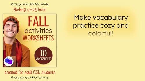 Fall Activities Worksheets – Build Seasonal Vocabulary with Adult ESL ...
