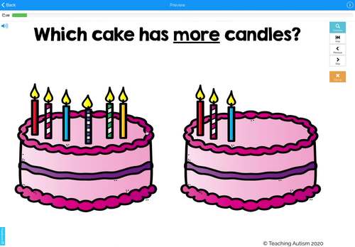 More or Less Math Boom Cards by Teaching Autism | TPT