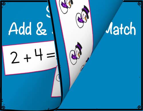 Snowmen Add & Subtract 0-10 Number Sentence Match | TPT