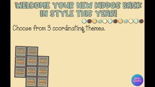 Editable Table Labels in Earth Tones - Classroom Decor by Amigo Science