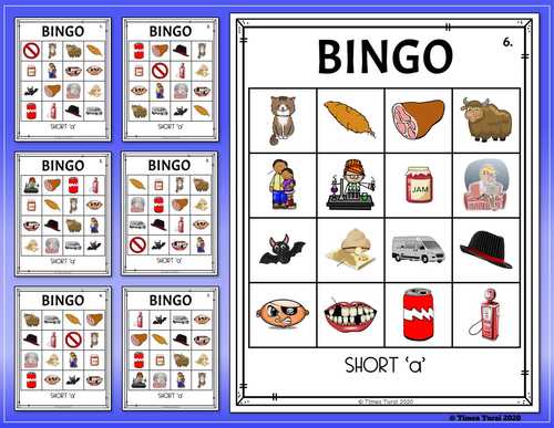 Short 'a' CVC Bingo -- 4x4 Grid by Jollymum | Teachers Pay Teachers