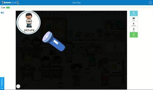 [A] Flashlight Picture Hunt Boom Cards™ | School Art Room (With Audio)