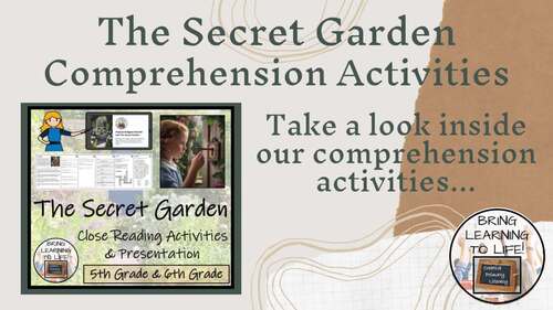 The Secret Garden Fiction Reading Comprehension | 5th Grade & 6th Grade