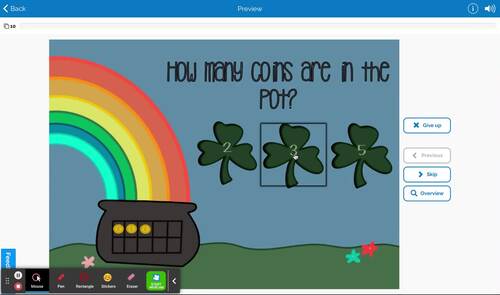 St. Patrick's Day Coin Count to 10 with Boom Cards by TargetTeacherWoman