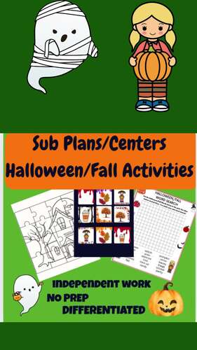 No prep Halloween Teambuilding Games Worksheet Activities Middle School ...
