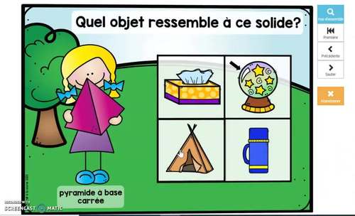 French 3D Shapes - Solides BOOM CARDS Distance Learning by Caroline ...