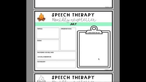 Speech Therapy Summer Homework Packets by Talktivity | TPT