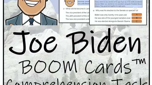 Joe Biden BOOM Cards™ Comprehension Activity 3rd Grade & 4th Grade