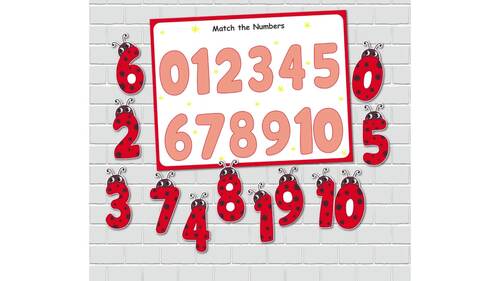 Ladybug Numbers Matching Activity, Summer Busy Book, Pre-k Learning.
